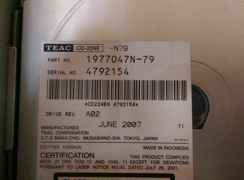CD-224E-N79 TEAC CD-ROM Drive - 裕益科技自動化設備可程式編碼器PLC分散式控制系統DCS